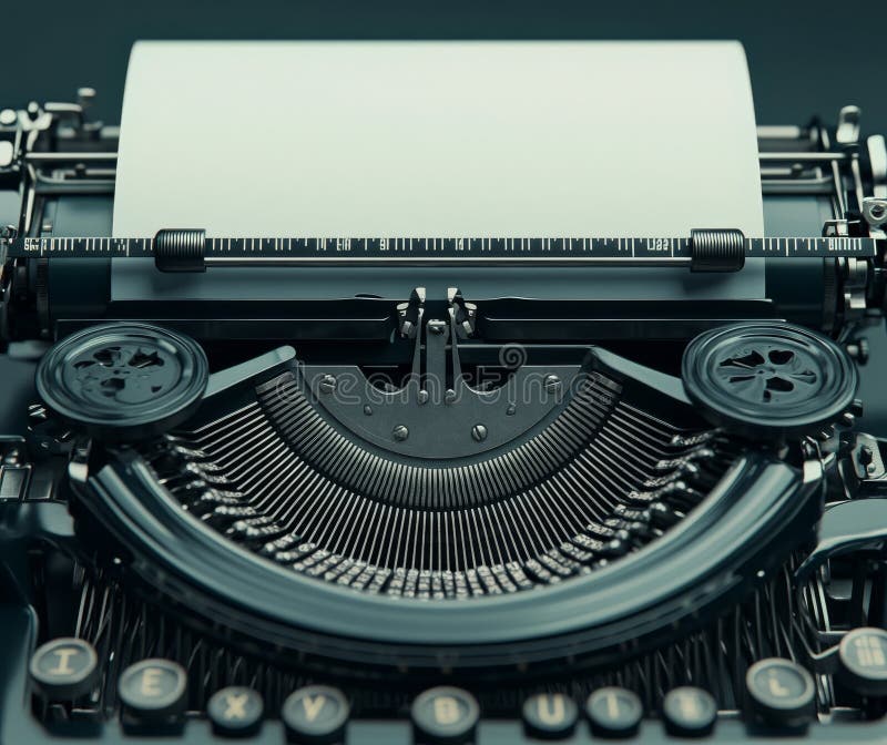 A Detailed View of a Typewriter and Paper, with Room for Your Text ...