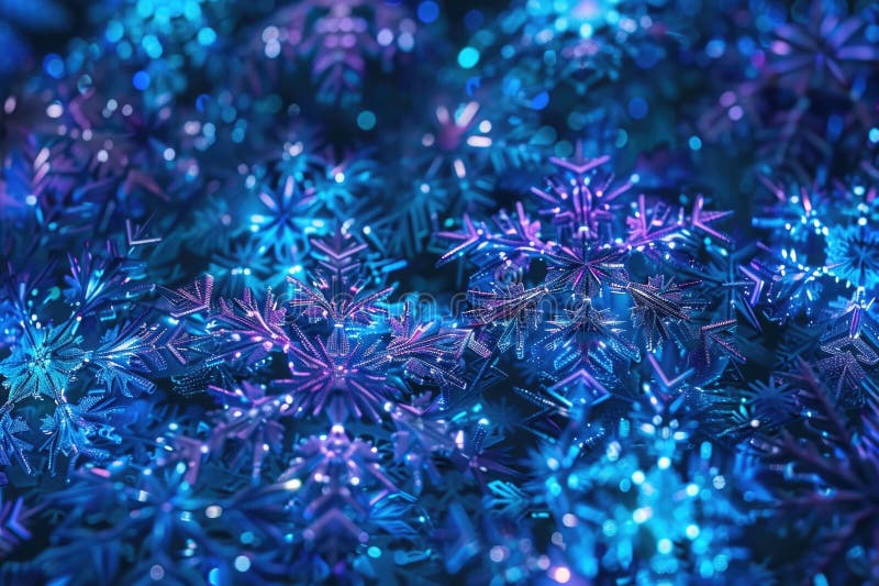 A Detailed View of Unique Snowflake Patterns Stock Image - Image of ...