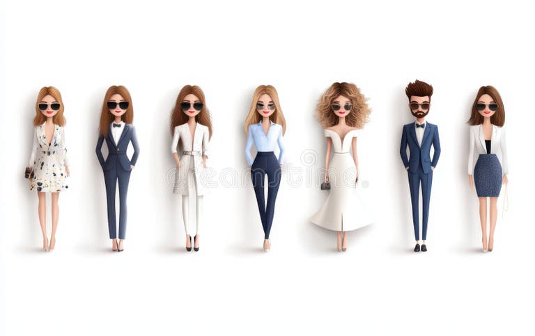 A Detailed View of Various Dolls Showcasing Different Styles and ...