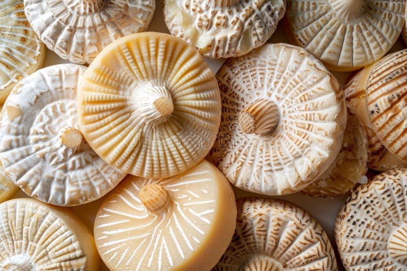 A Detailed View of Various Seashells Clustered Together, Showcasing ...