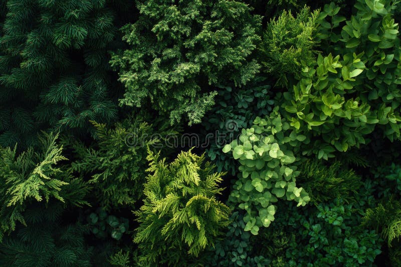 A Detailed View of Various Types of Green Plants Stock Photo - Image of ...