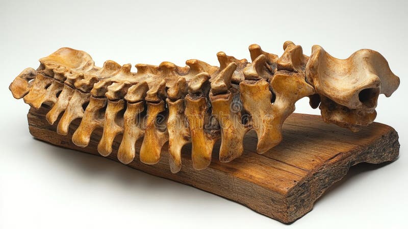 Detailed View of a Vertebral Column Model Isolated on White Background ...