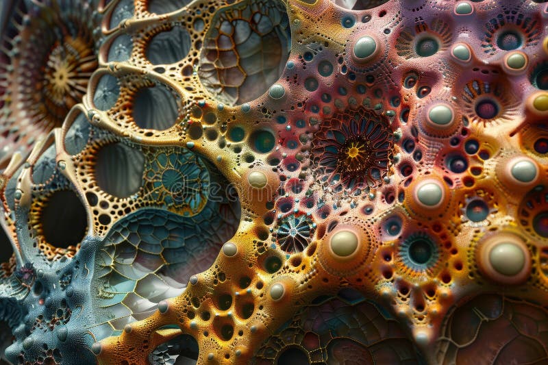 Detailed View of a Vibrant Multicolored Pattern with Unique and ...