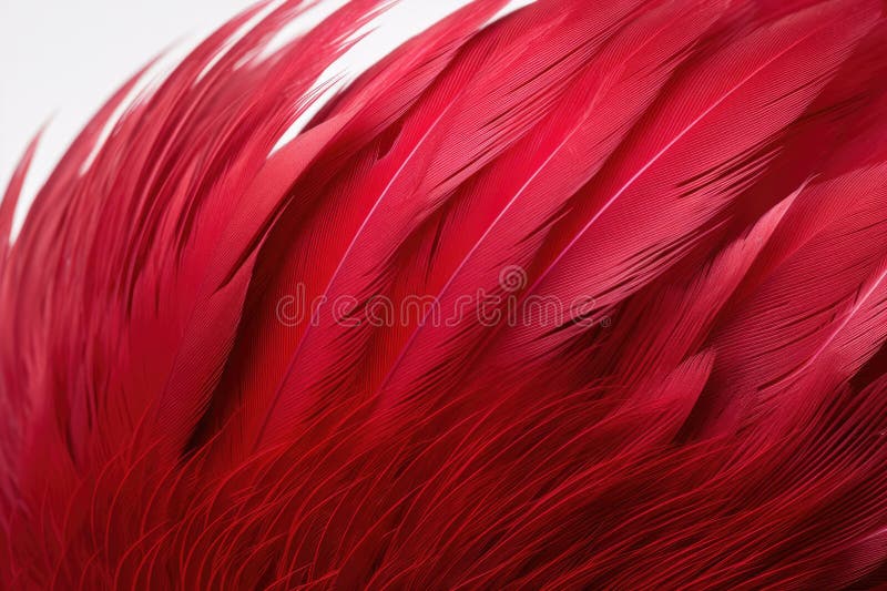 A Detailed View of Vibrant Red Bird Feathers. Ideal for Nature-themed ...