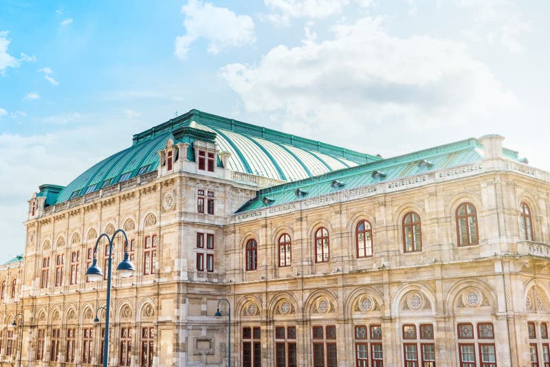 A Detailed View of the Vienna State Opera House in Vienna Stock Image ...