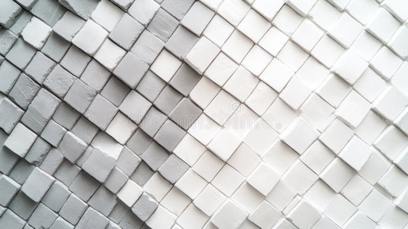 A Detailed View of a Wall Composed of Cubes Stock Image - Image of ...