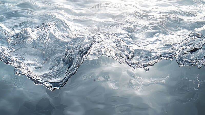 Detailed View of Water with Light Ripples and Waves, Displaying a ...