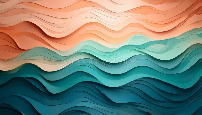 Detailed View of a Wave-like Pattern Created by Layered Gradient ...