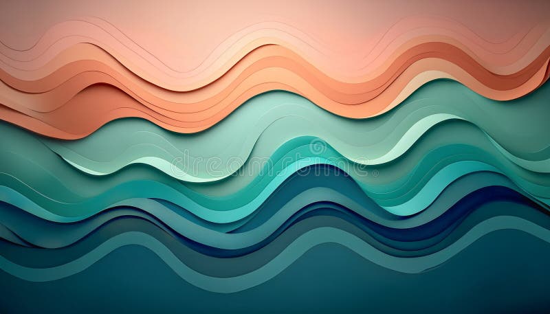 Detailed View of a Wave-like Pattern Created by Layered Gradient ...