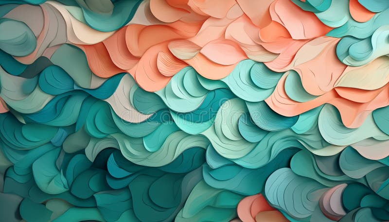 Detailed View of a Wave-like Pattern Created by Layered Gradient ...