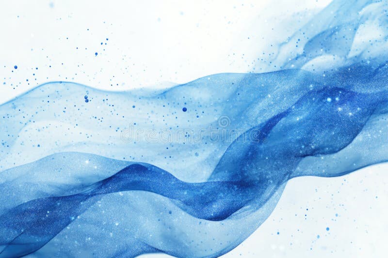 A Detailed View of a Wave in a Watercolor Painting Stock Image - Image ...
