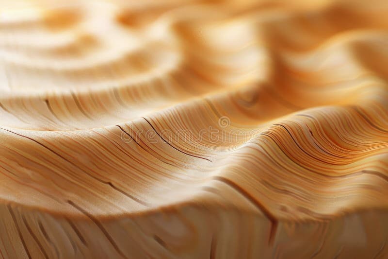 Detailed View of Wavy Lines on a Light Pine Wood Surface, Showcasing a ...