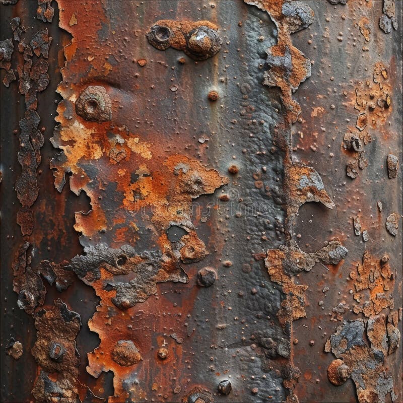 Close Up of a Rusted Metal Pole Stock Illustration - Illustration of ...