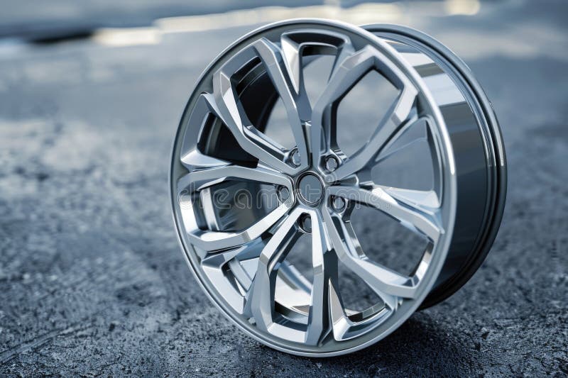 Detailed View of a Wheel on the Ground, Suitable for Industrial ...