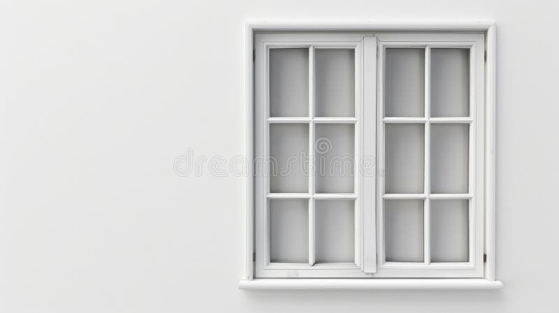 A Detailed View of a Window on a White Background, with No Additional ...