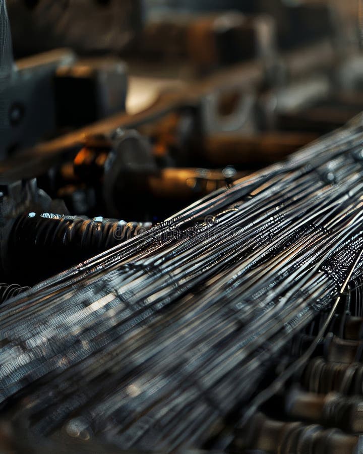 A Detailed View of a Wire Drawing Process Emphasizing the Creation of ...