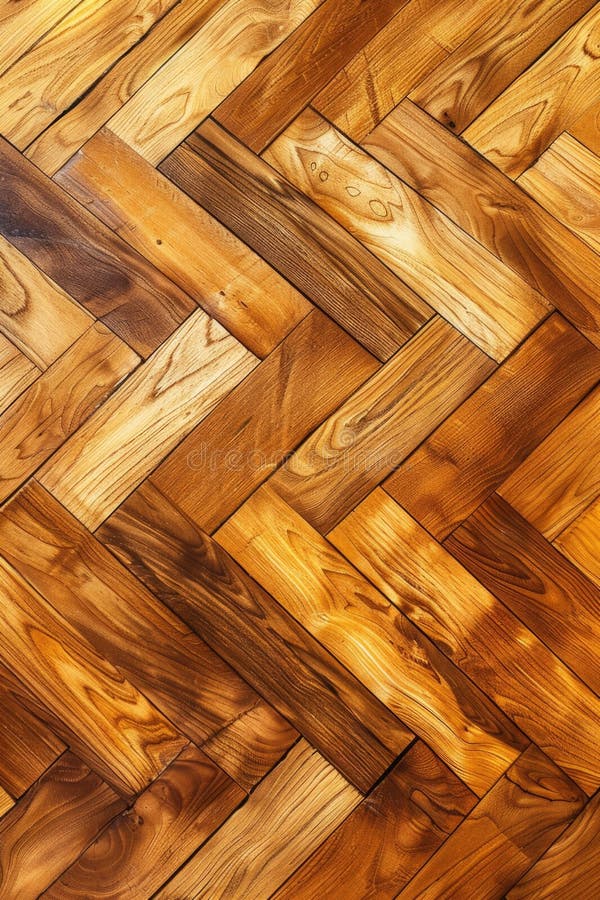 A Detailed View of a Wooden Floor Featuring a Repeating Pattern Stock ...