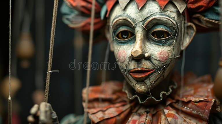 A Wooden Puppet with Strings Attached Stock Image - Image of detailed ...