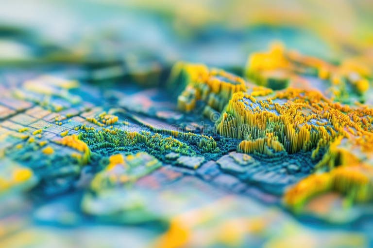 A Detailed View of a World Map with Various Geographical Features and ...