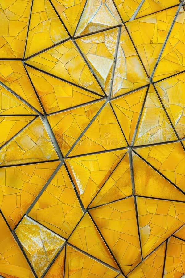 Detailed View of a Yellow Tiled Ceiling, Suitable for Architectural and ...