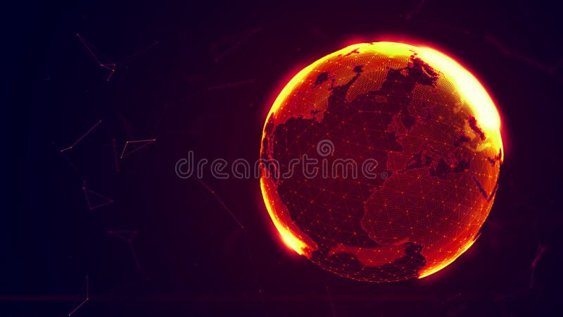 Detailed Virtual Planet Earth Stock Illustration - Illustration of ...