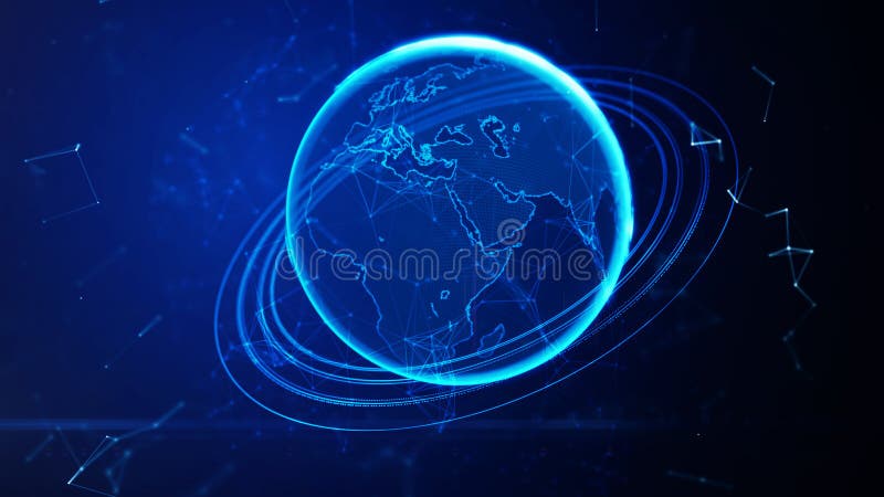 Detailed Virtual Planet Earth Stock Illustration - Illustration of ...