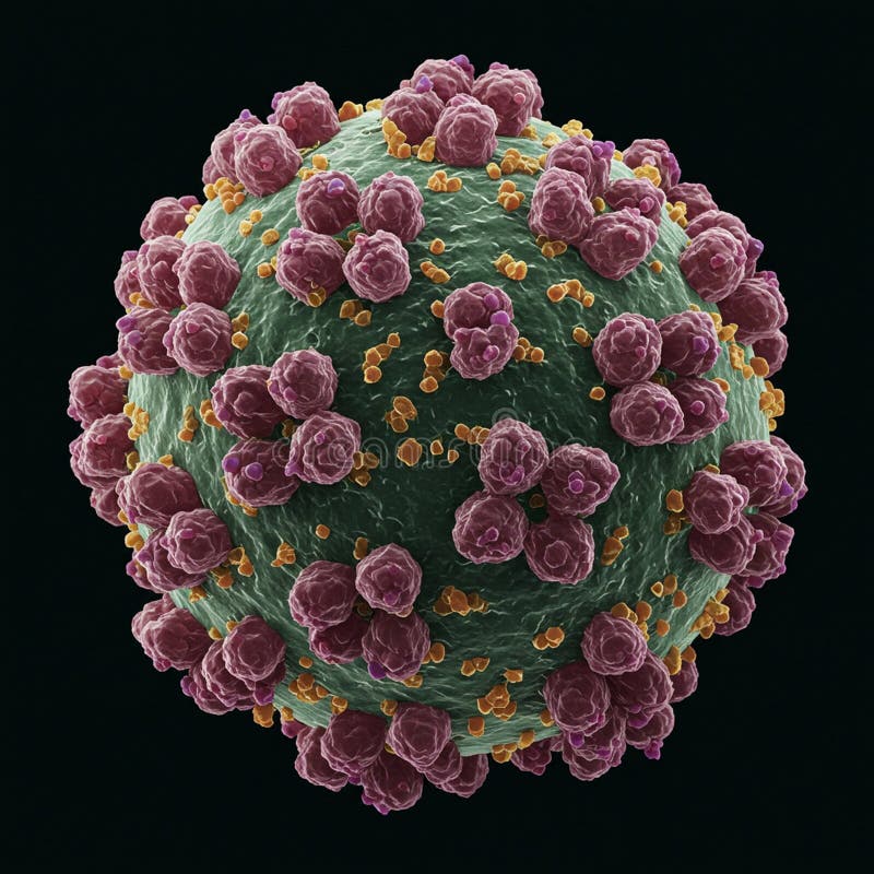Detailed Virus Cell Illustration Showing Viral Structure and Infection ...