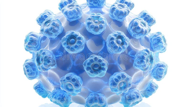 Microscopic 3d Render Coronavirus Detailed Viral Structure Stock Photos ...