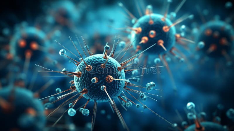 Detailed Virus Texture Design with Intricate Patterns in High ...