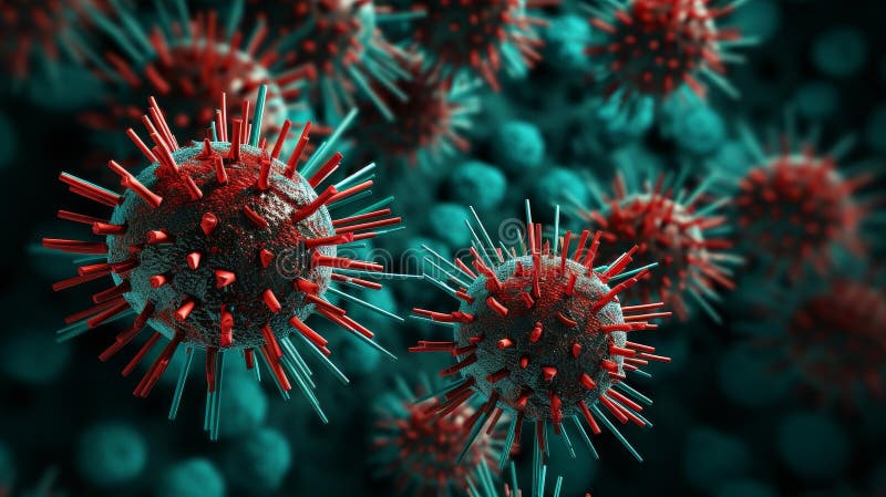 Detailed Virus Texture Design with Intricate Patterns in High ...