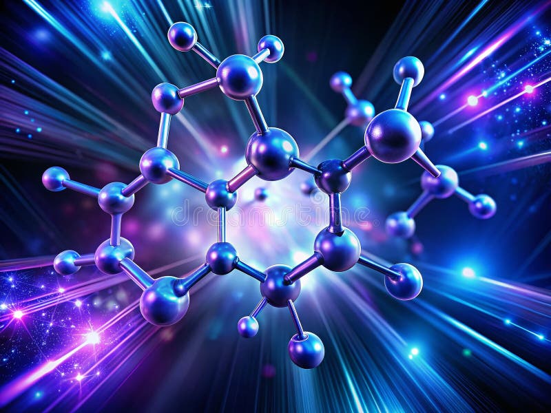 Detailed Visual of Methanol Molecular Structure a Long Exposure ...