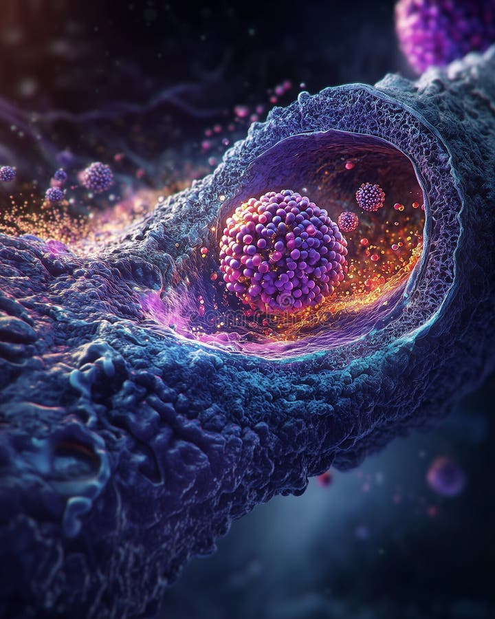 Detailed Visual Representation Showing a Digital Cross-section of a ...