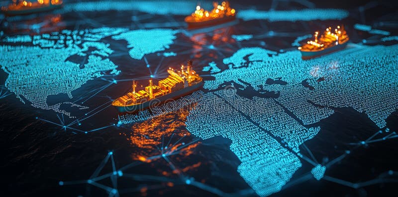 In this Detailed Visual Representation of a World Map, Logistics ...