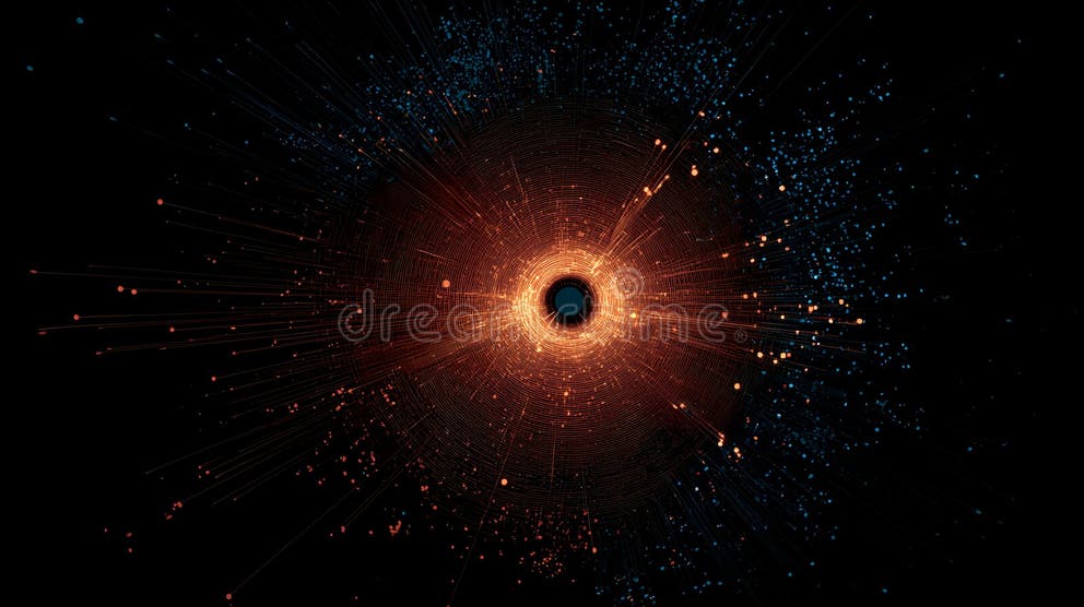 Detailed Visualisation of Positron Particle Stock Image - Image of ...