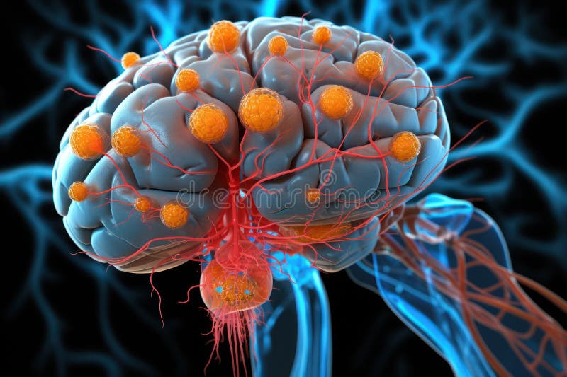 A Detailed Visualization of Brain Neurons, an Abstract Representation ...