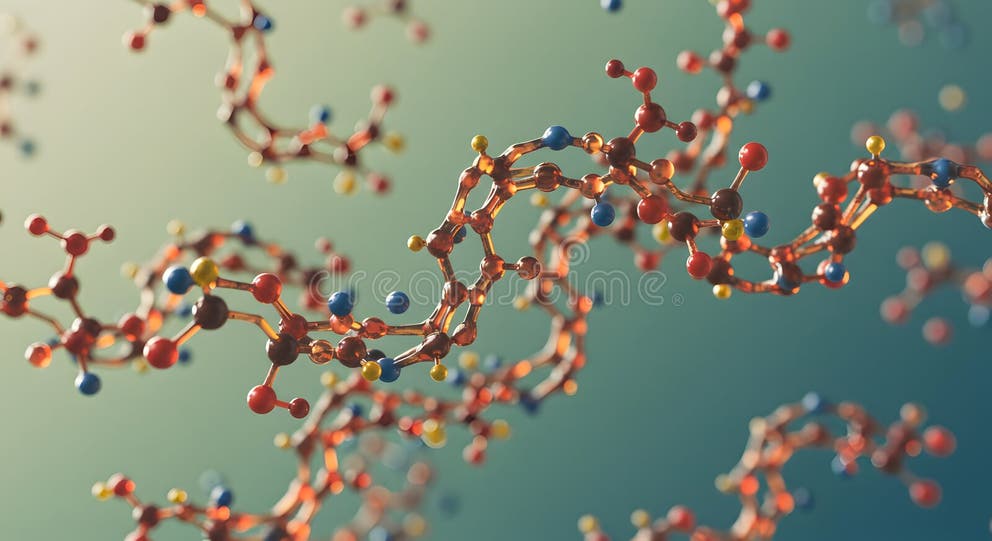 Detailed Molecular Structure Visualization Representing Scientific ...