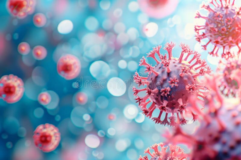 Close-Up Artistic Representation of Coronavirus in High Definition with ...