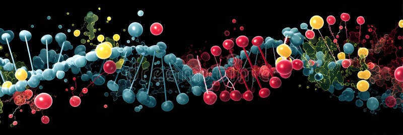 DNA Strand Enveloped in Bacterial Colonies Illustrating Mutation ...