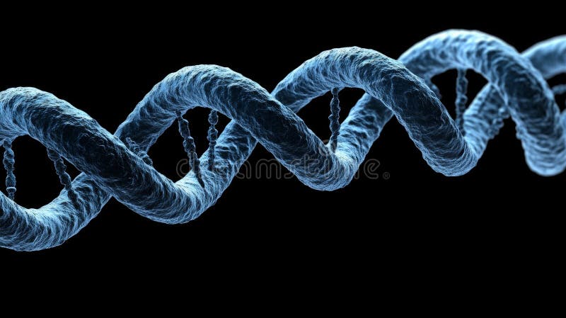 Detailed Visualization of a DNA Double Helix Structure Illustrating ...
