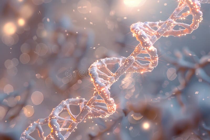 Intricate Visualization of DNA Molecule Structure with Light Effects ...