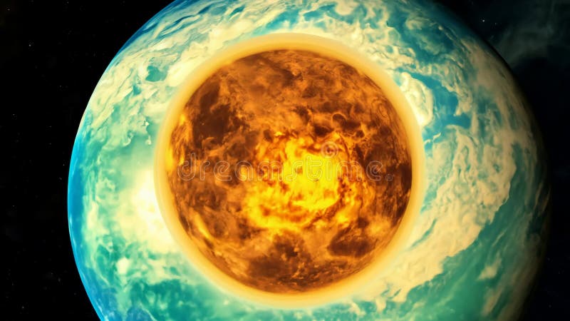A Detailed Visualization of Earth S Inner Core with Molten Layers ...