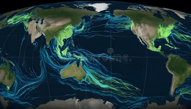 Global Ocean Currents Visualization: a Detailed Map of the World S ...