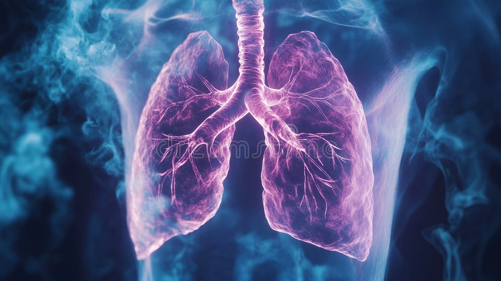 A Detailed Visualization of Human Lungs with Intricate Bronchial ...