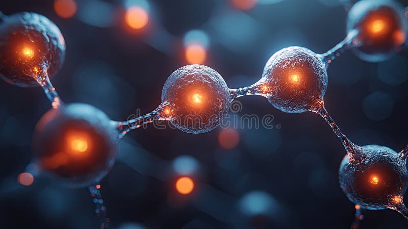 Detailed Visualization of Molecular Structure in 3D. Stock Illustration ...