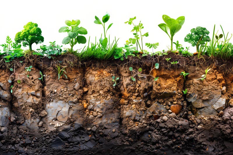 A Detailed Visualization Presenting the Composition of Soil and the ...