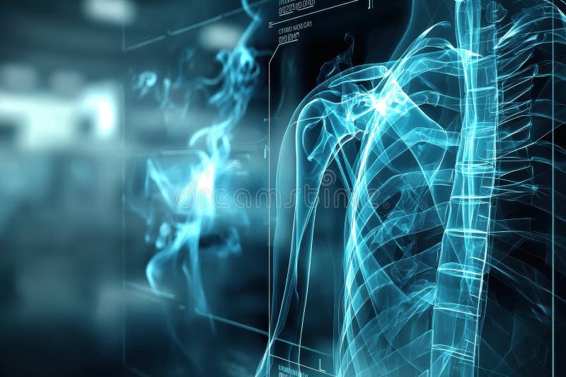 X-ray Scan Animation Illustrating the Effects of Smoking on Lung Health ...