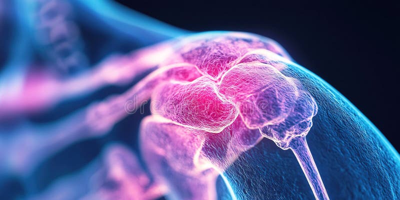 Highlighting Shoulder Joints with Neon Colors To Emphasize Human ...