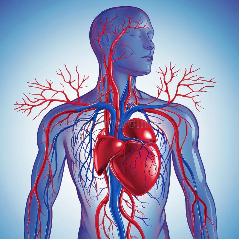 Vivid Anatomical Representation of the Human Circulatory System with ...