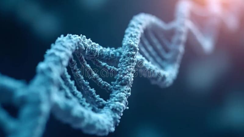 Detailed Visualization of DNA Molecular Structure and Genetic Helix ...