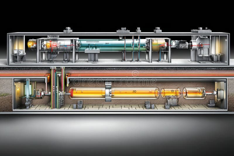 Artistic Representation of an Underground Fuel System Cross-Section ...